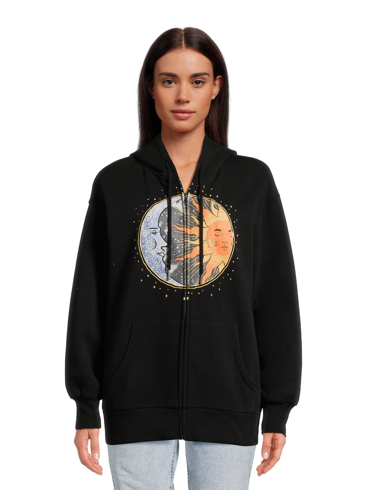 No Boundaries Juniors Graphic Zip Hoodie Sweatshirt, Sizes XS-3XL ...