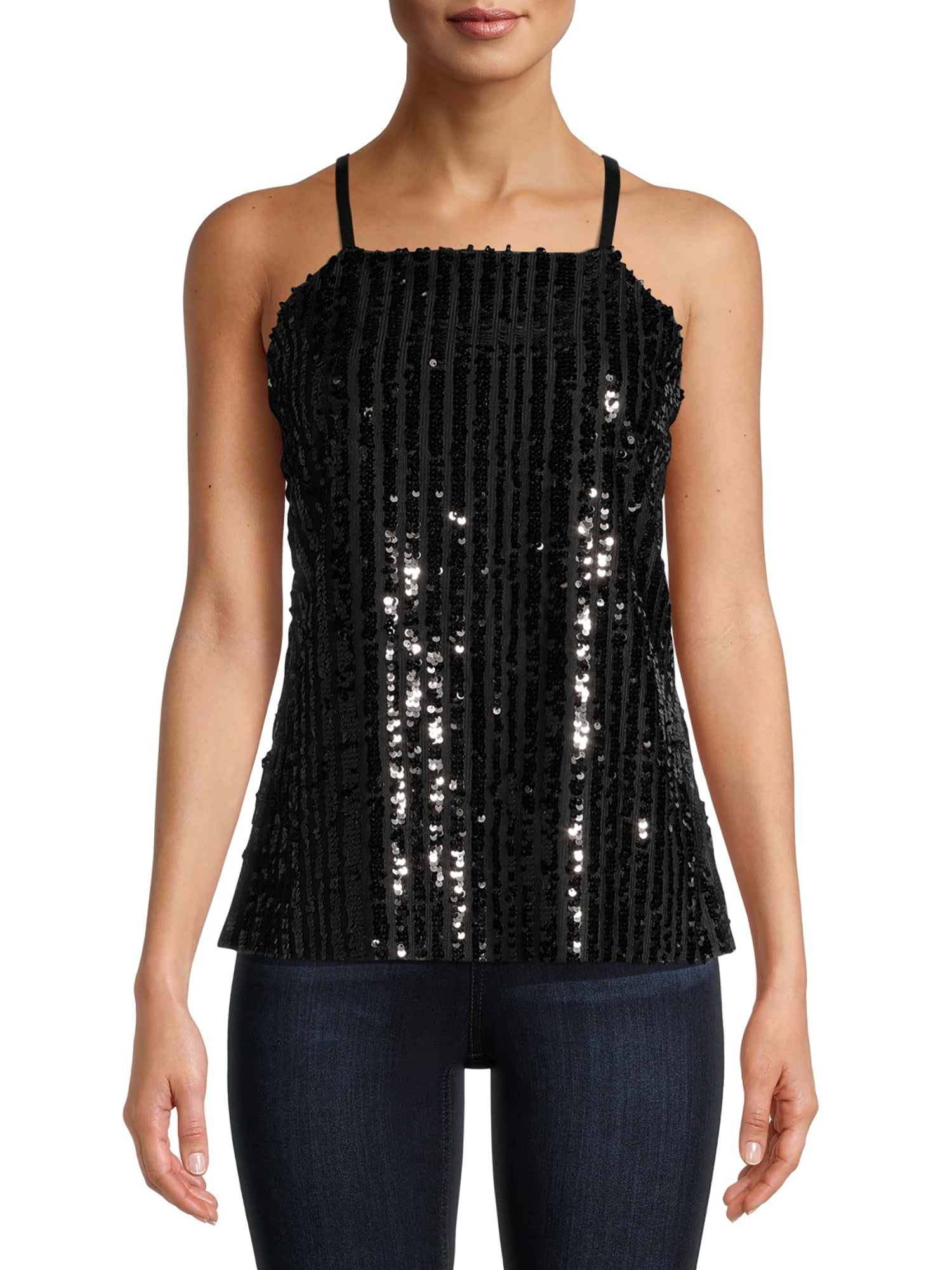 No Boundaries Juniors' High Neck Cami - Walmart.com