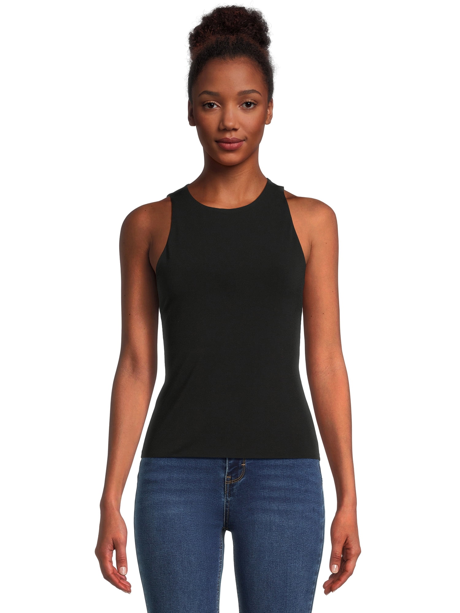 No Boundaries Juniors High Neck Tank Top, Sizes XS-3XL - Walmart.com