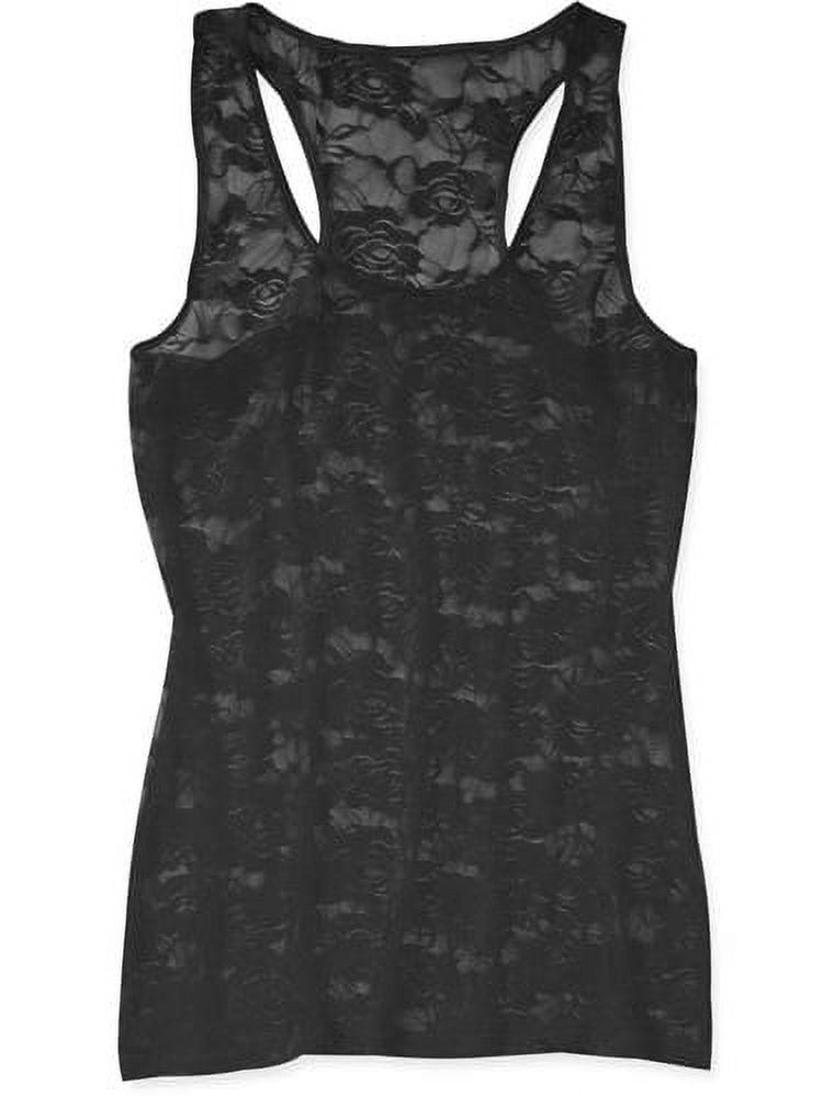 No Boundaries Juniors Lace Racerback Tanks - Walmart.com