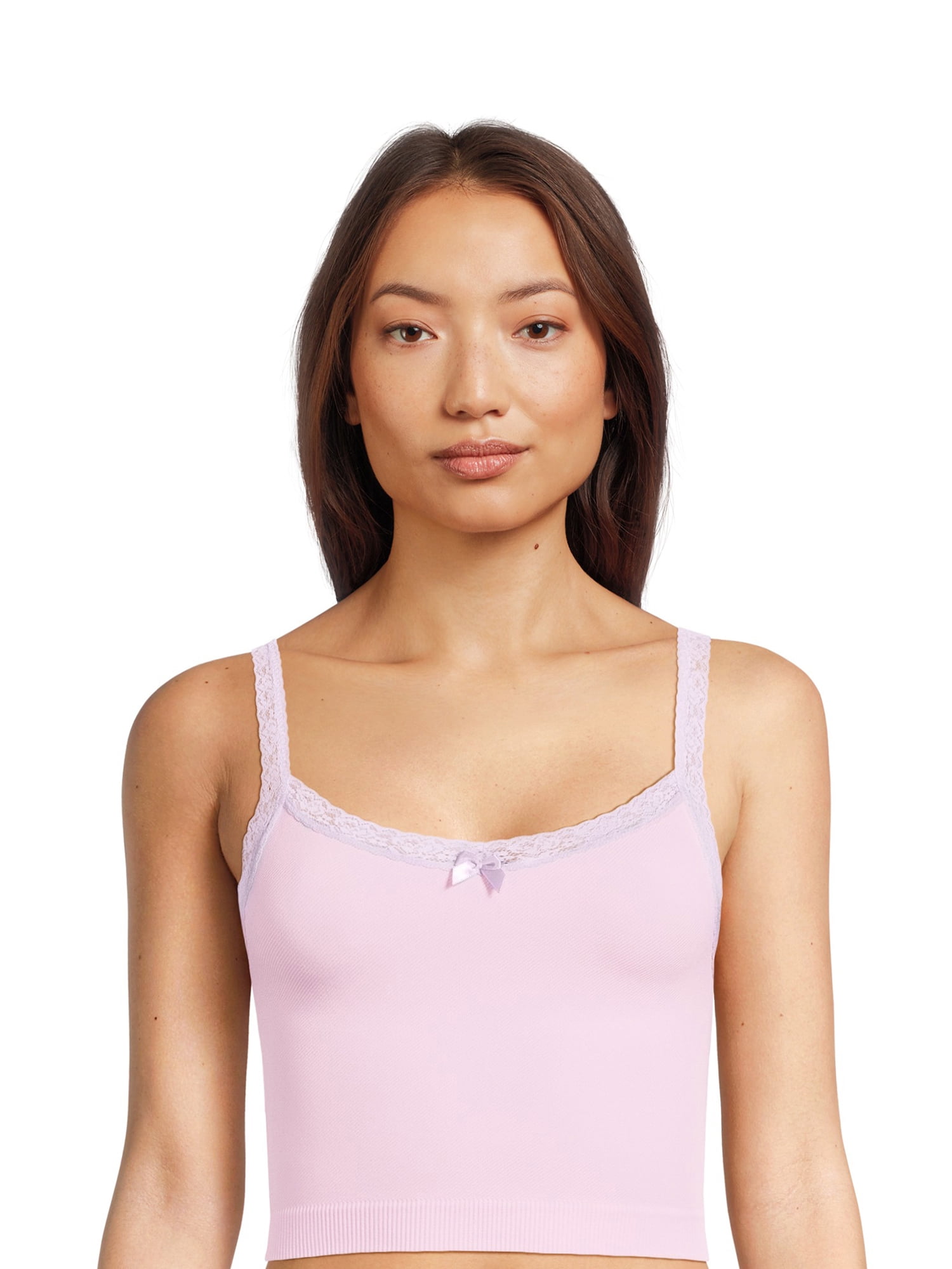 No Boundaries Pullover Sleeveless Lace Trim Cami Womens