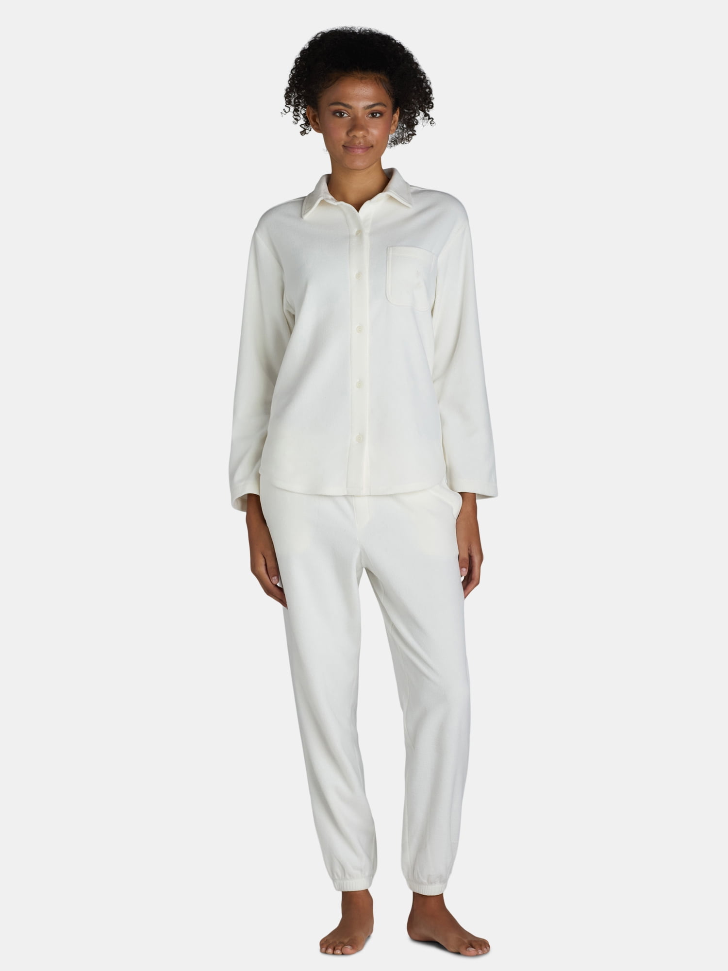 No Boundaries Micro Fleece Pajama Shirt and Pant set, 2-Piece, Sizes XS ...