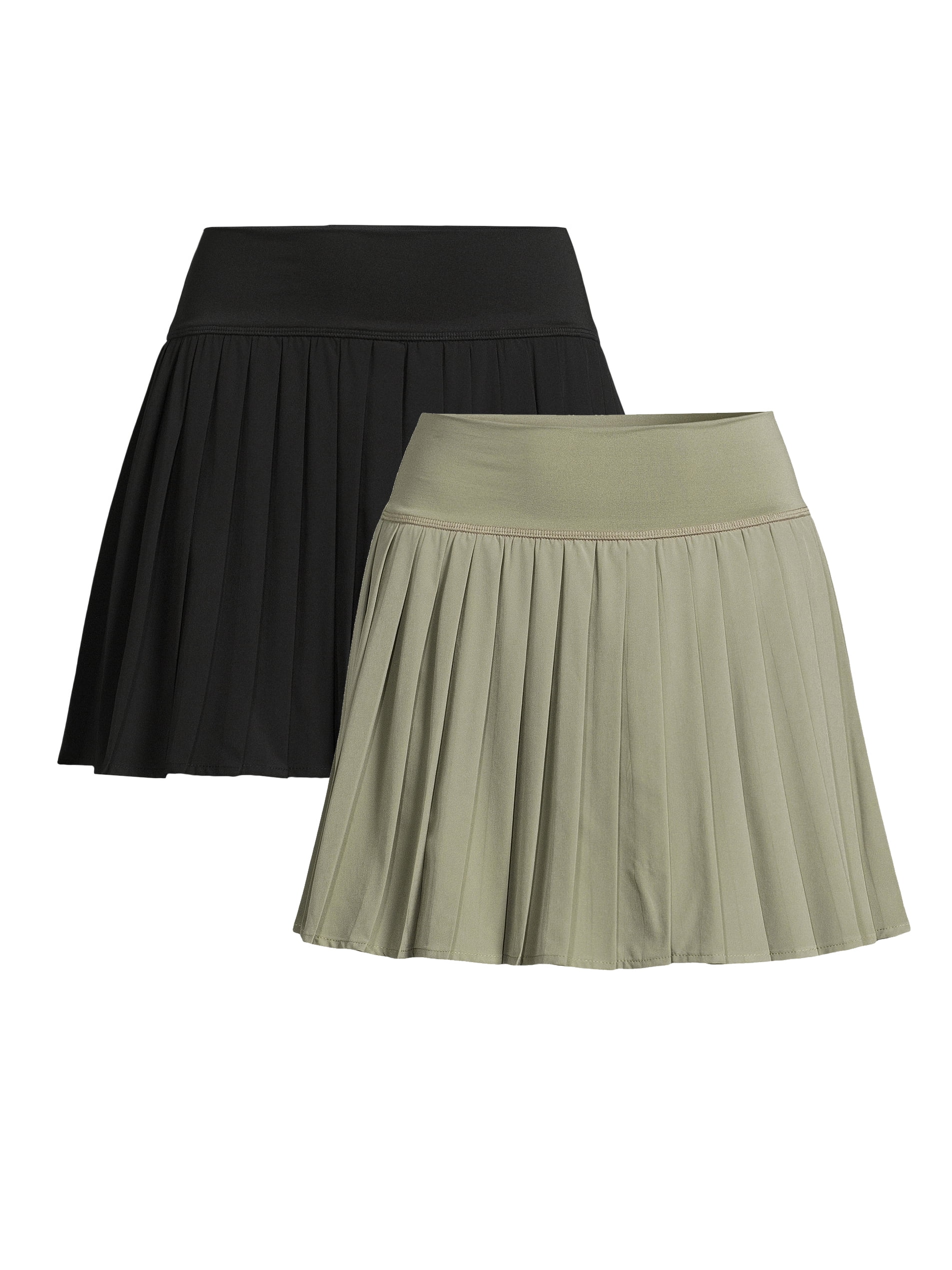 No Boundaries Pleated Skort, 2-Pack, Women's and Women's Plus - Walmart.com