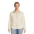 No Boundaries Juniors Plus Size Denim Shacket, Sizes 1X-4X - Walmart.com