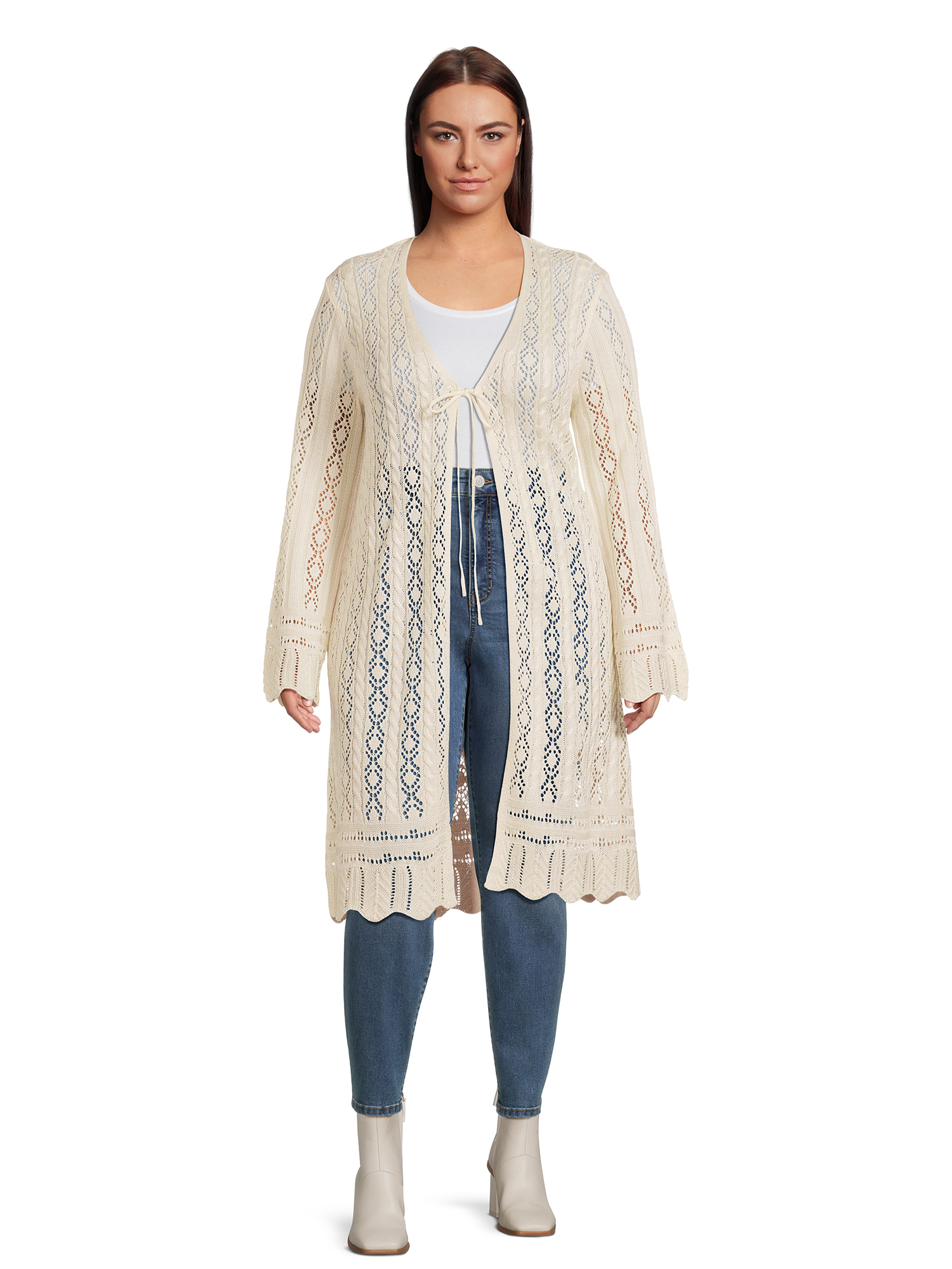 No Boundaries Juniors Plus Size Pointelle Duster - Walmart.com
