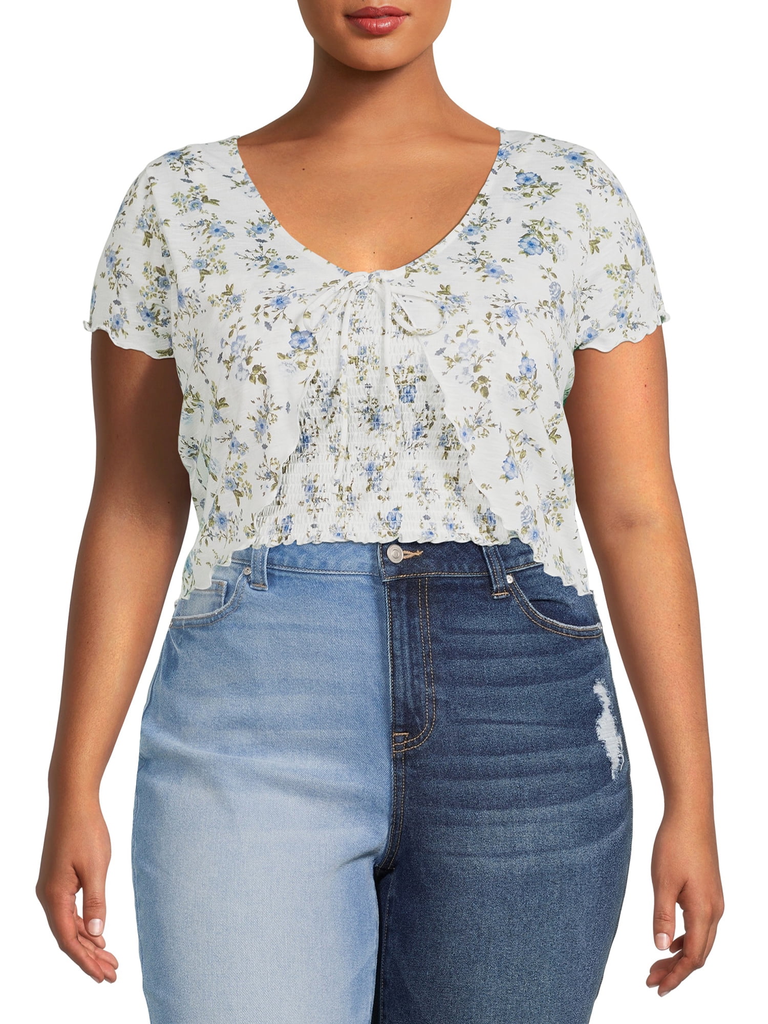 No Boundaries Juniors' Plus Size Printed Twin Cardigan Set, 2-Piece ...