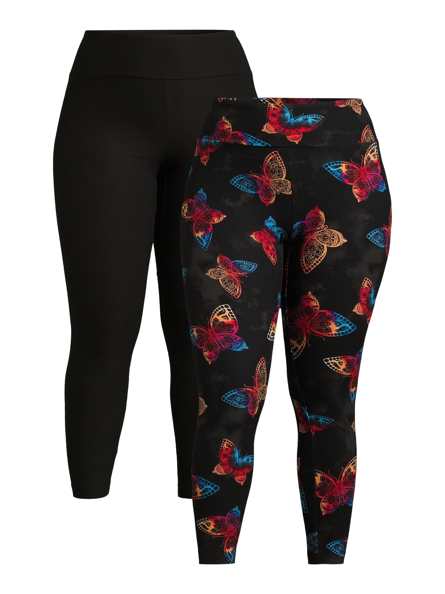 No Boundaries Sueded Leggings, 2-Pack, 27" Inseam, Sizes S-4X - Walmart.com