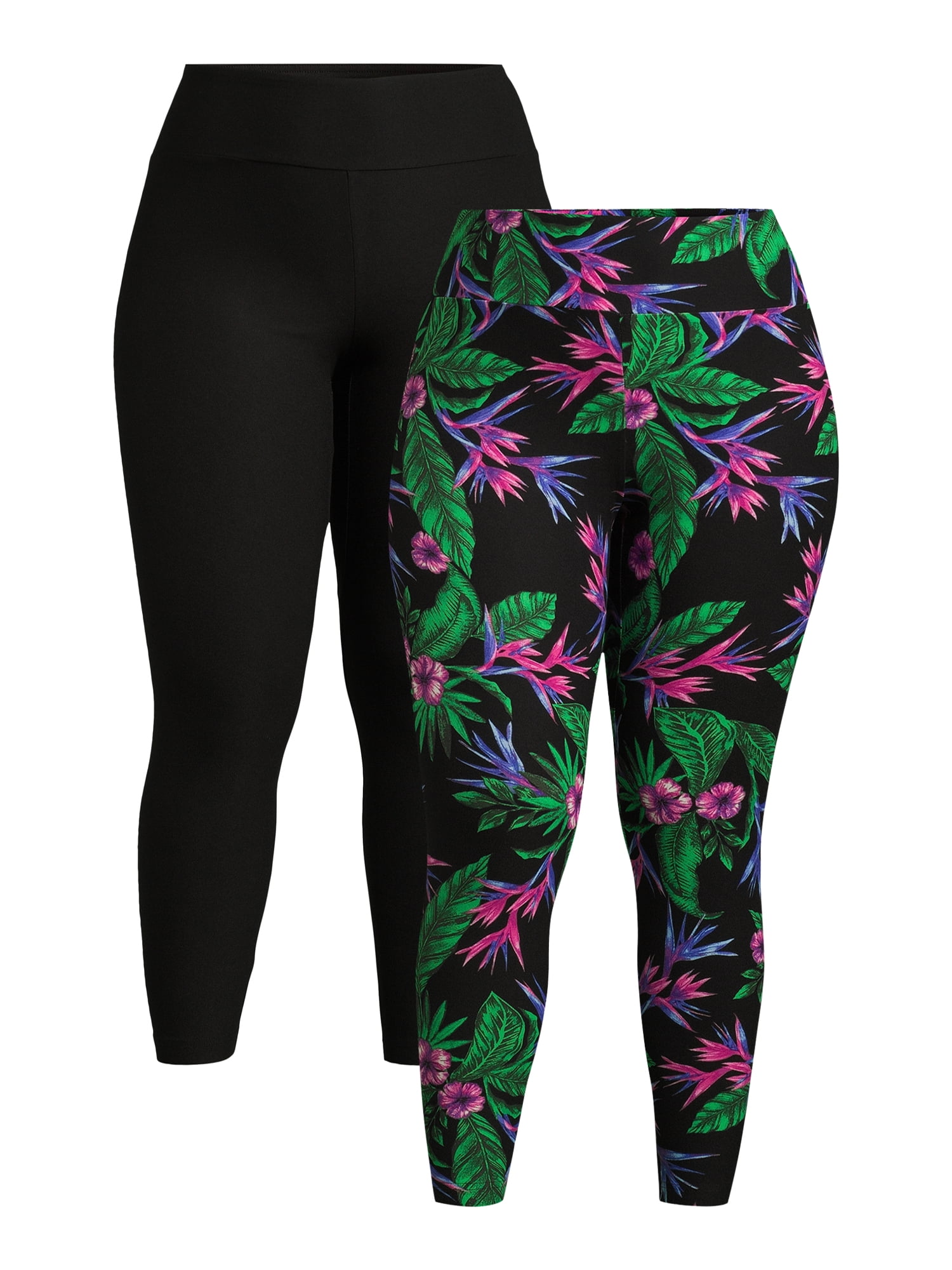 No Boundaries Sueded Leggings, 2-Pack, 27" Inseam, Sizes S-4X - Walmart.com