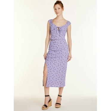 No Boundaries Juniors Seamless Cropped Tank Top and Bike Shorts Set, 2 ...