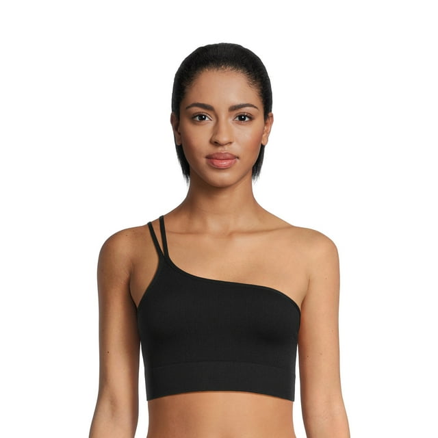 No Boundaries Juniors Ribbed One Shoulder Brami, Sizes S-3XL - Walmart.com
