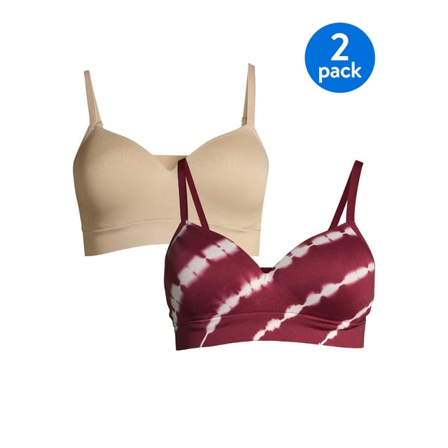 No Boundaries Juniors Seamless Comfy Bra, 2-Pack - Walmart.com