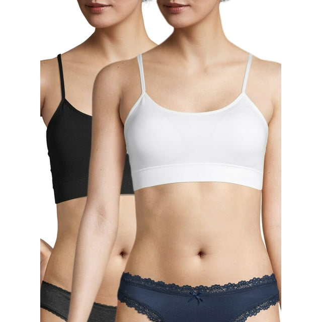 No Boundaries Juniors' Seamless Convertible Cami Bras, 2-Pack - Walmart.com
