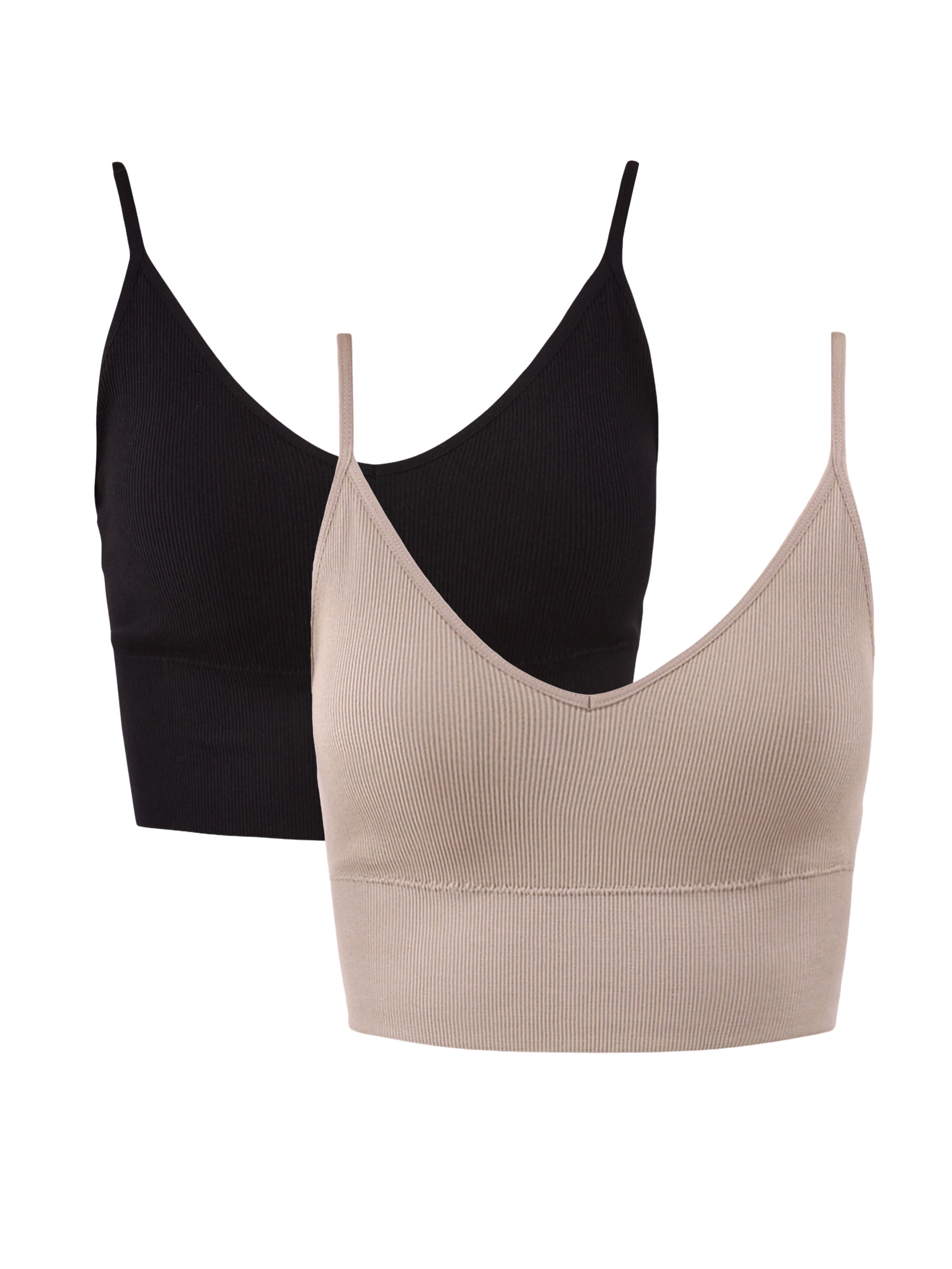 No Boundaries Seamless Cropped Tank Top, 2-Pack, Women's - Walmart.com