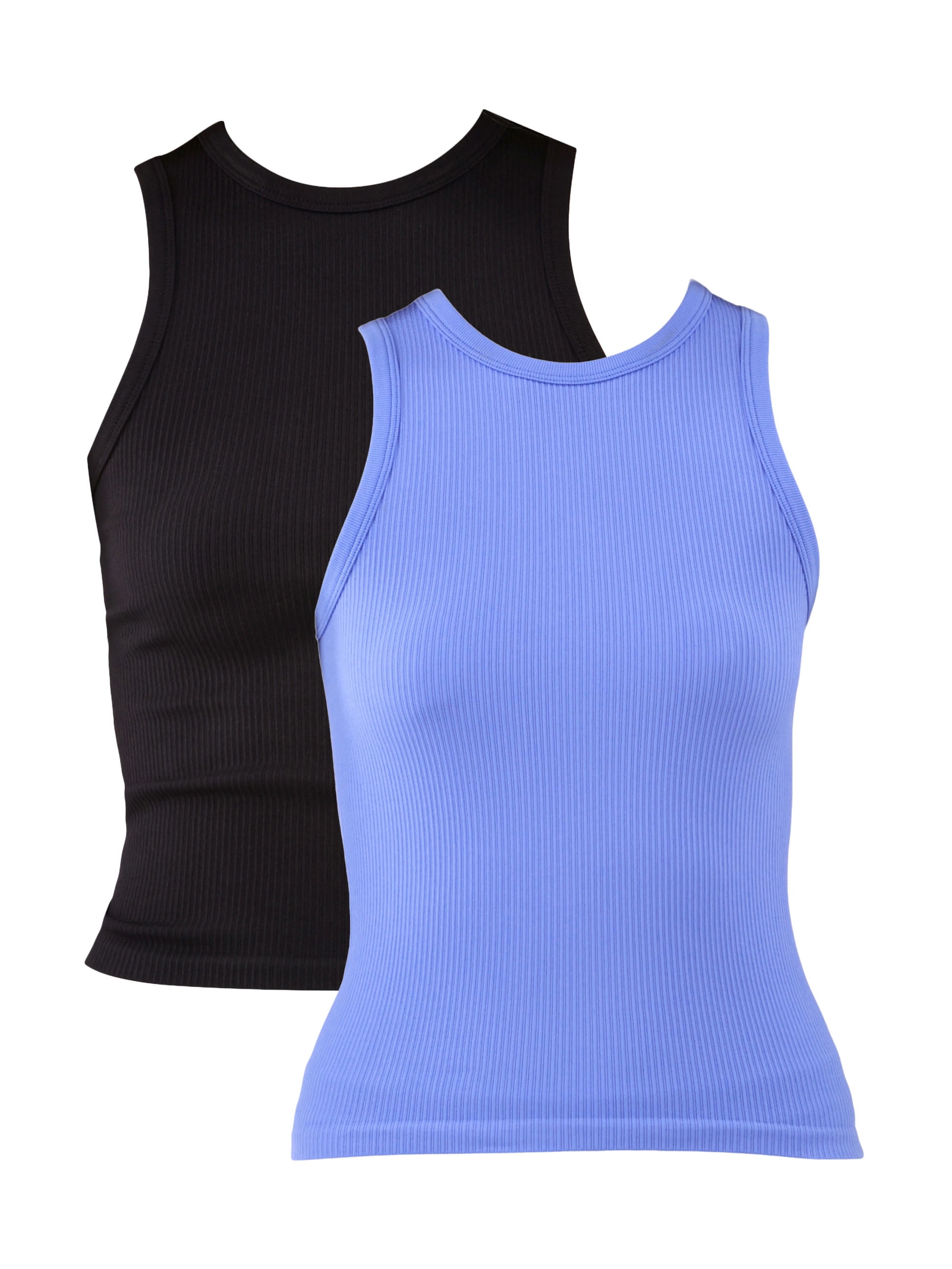 No Boundaries Seamless High Neck Tank Top, 2 Pack, Women’s - Walmart.com