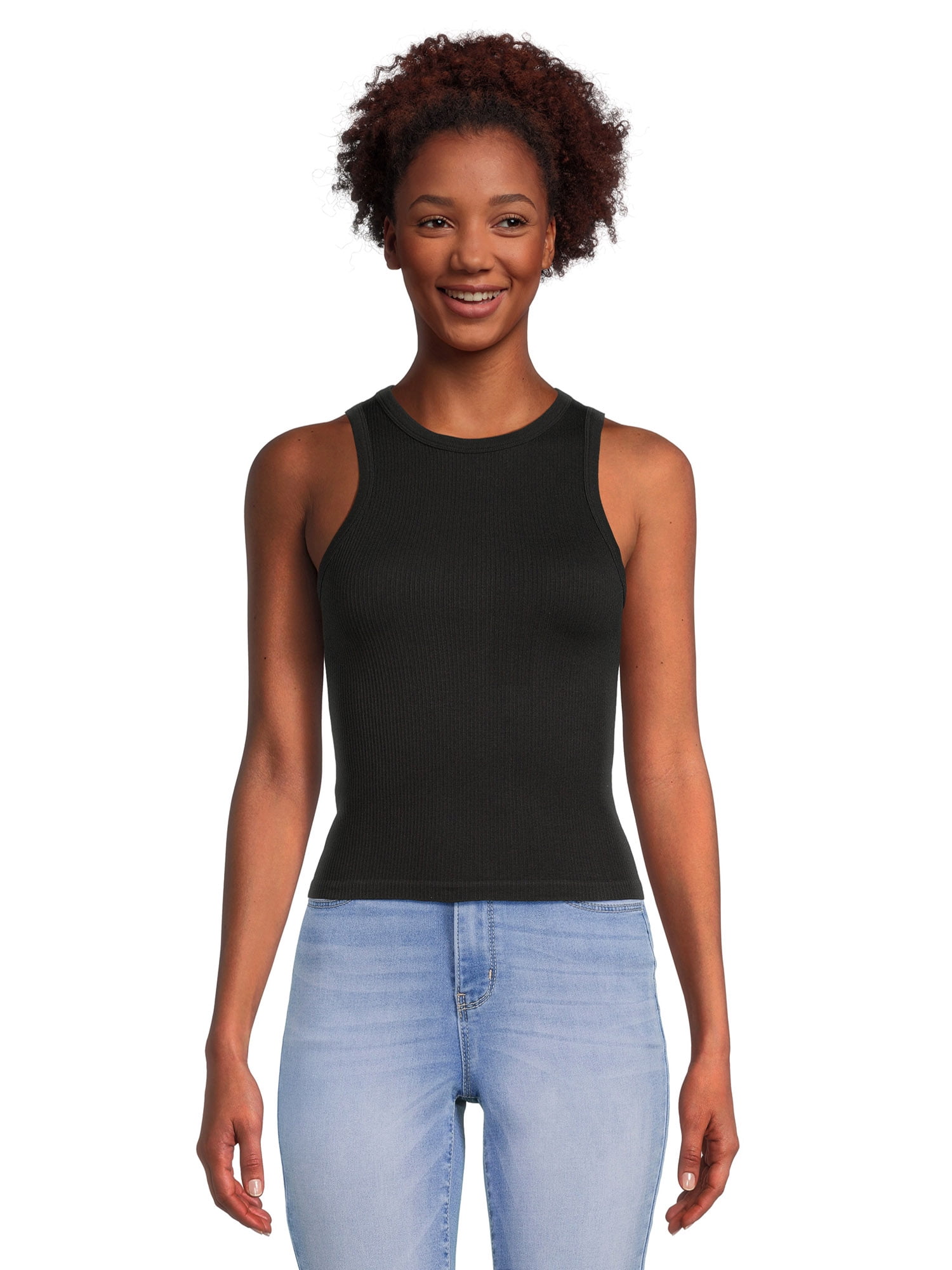 No Boundaries Seamless Tank Top, Women's and Women's Plus - Walmart.com