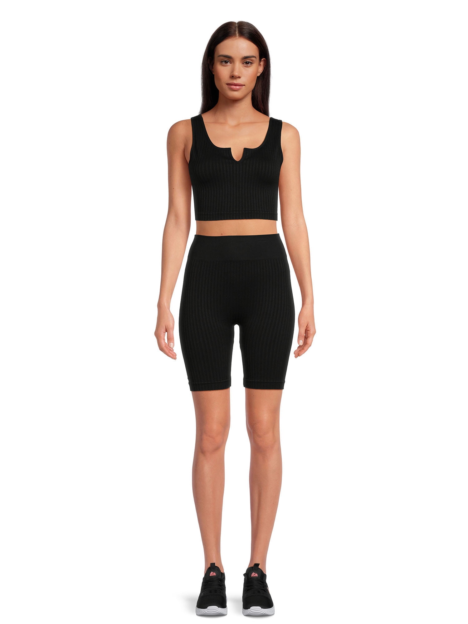 No Boundaries Juniors Seamless Tank Top and Shorts Set, 2-Piece, Sizes ...