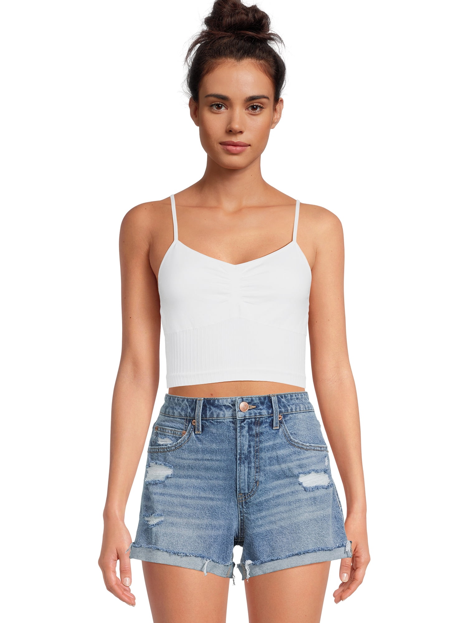 No Boundaries Juniors Seamless Tank Top - Cropped - Walmart.com