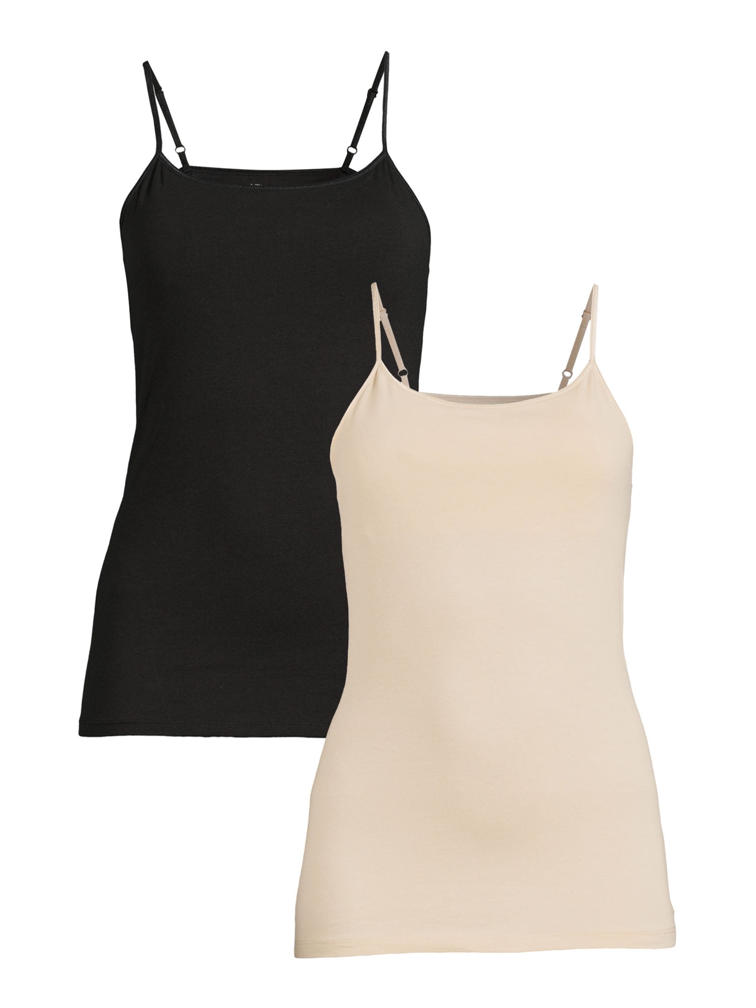 No Boundaries Juniors' Shelf Bra Cami, 2-Pack - Walmart.com