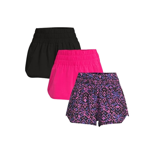 No Boundaries Juniors Smocked Stretch Shorts, 3-Pack - Walmart.com