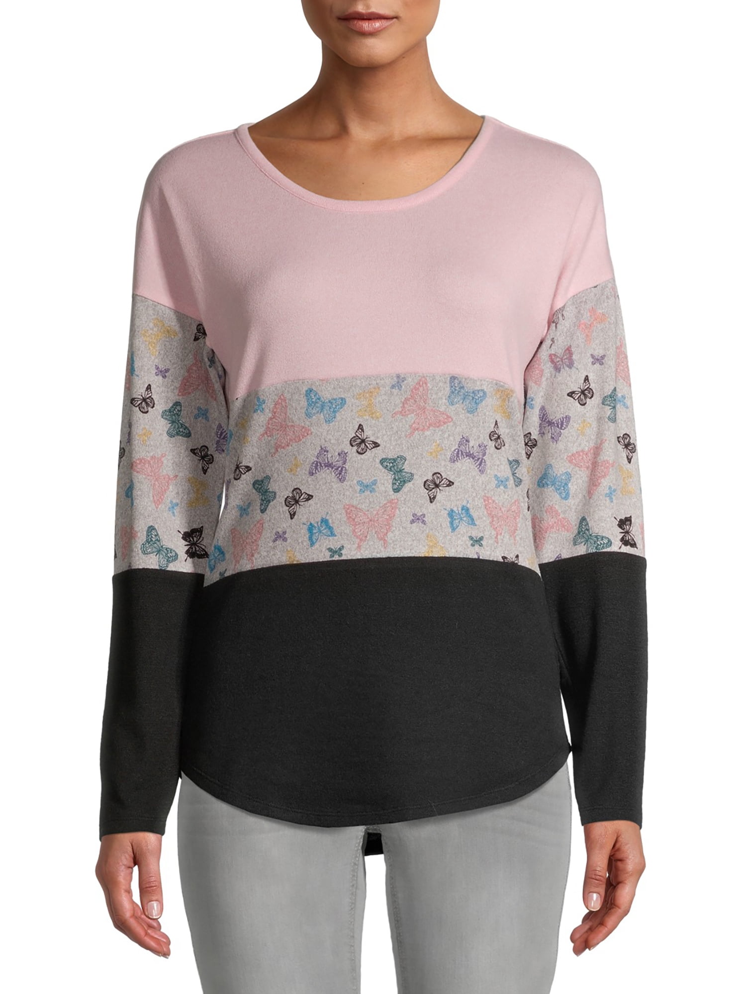 No Boundaries Juniors Triple Stack T-Shirt and Face Mask - Walmart.com