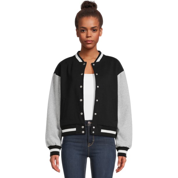 No Boundaries Juniors Varsity Jacket - Walmart Business Supplies