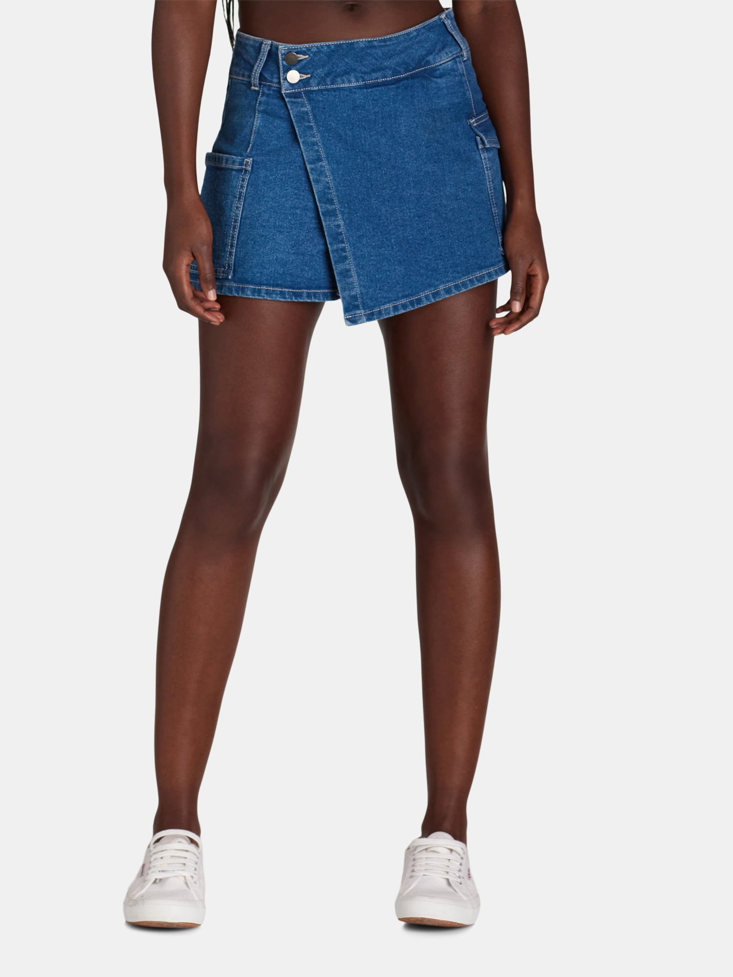 No Boundaries Wrap Skort, Women’s and Women’s Plus - Walmart.com