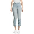 No Boundaries Double Button Cropped Shaping Jeans, 29" Inseam, Women's ...