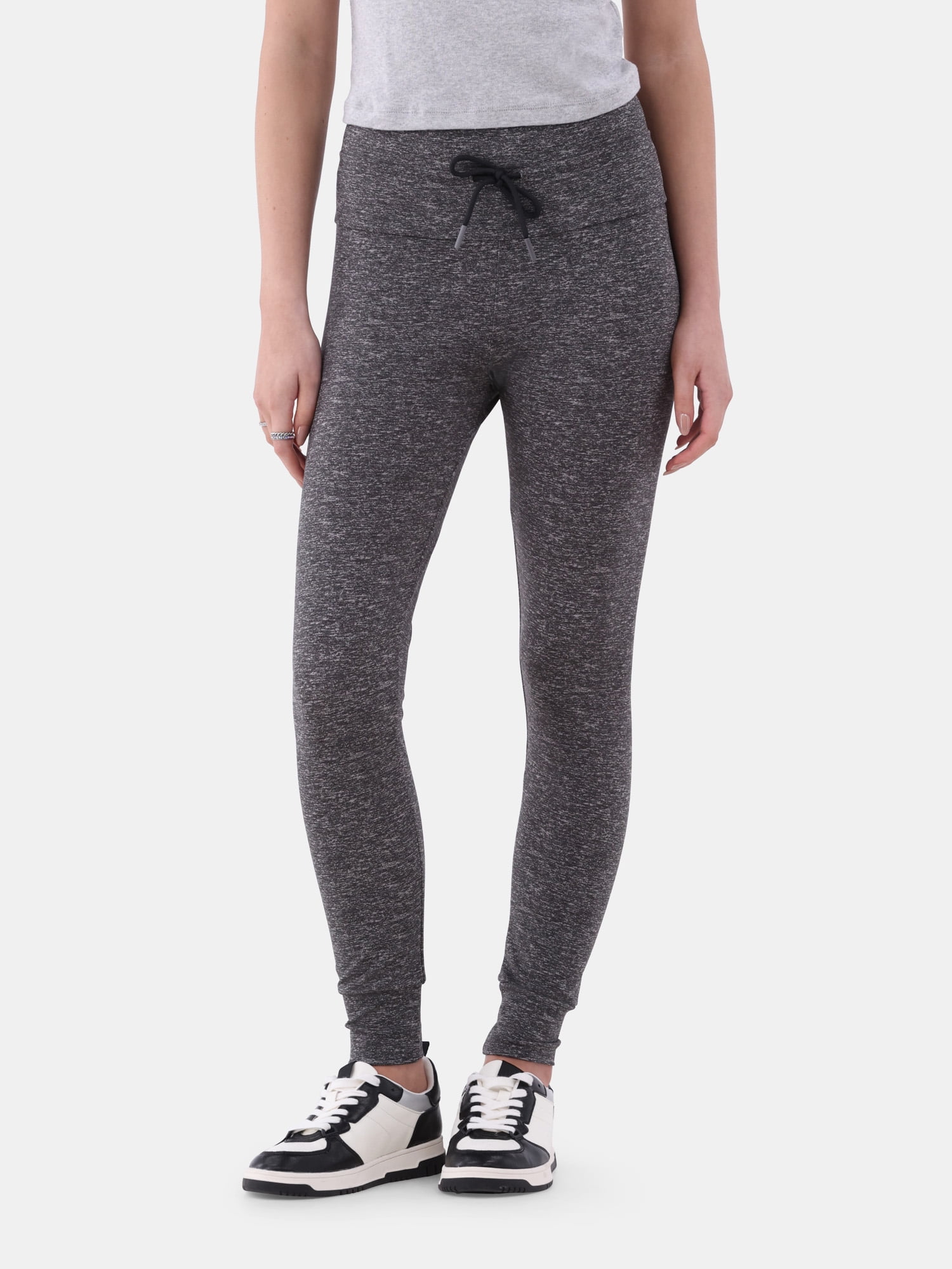 No Boundaries Soft Stretch Knit Leggings with Drawstring Tie, 26 Inch ...