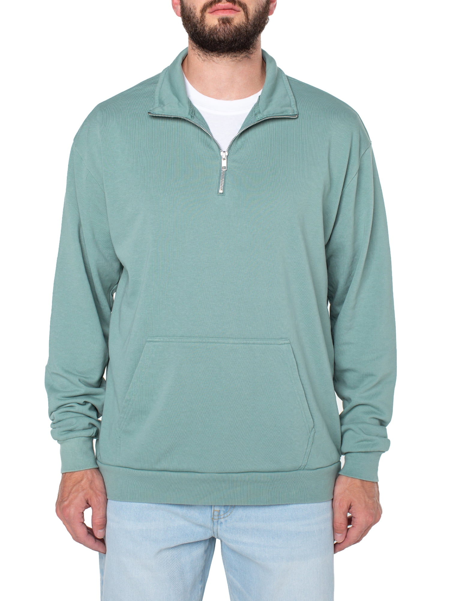 No Boundaries Men’s & Big Men's 1/4 Zip Sweatshirt, Sizes XS-3XL ...