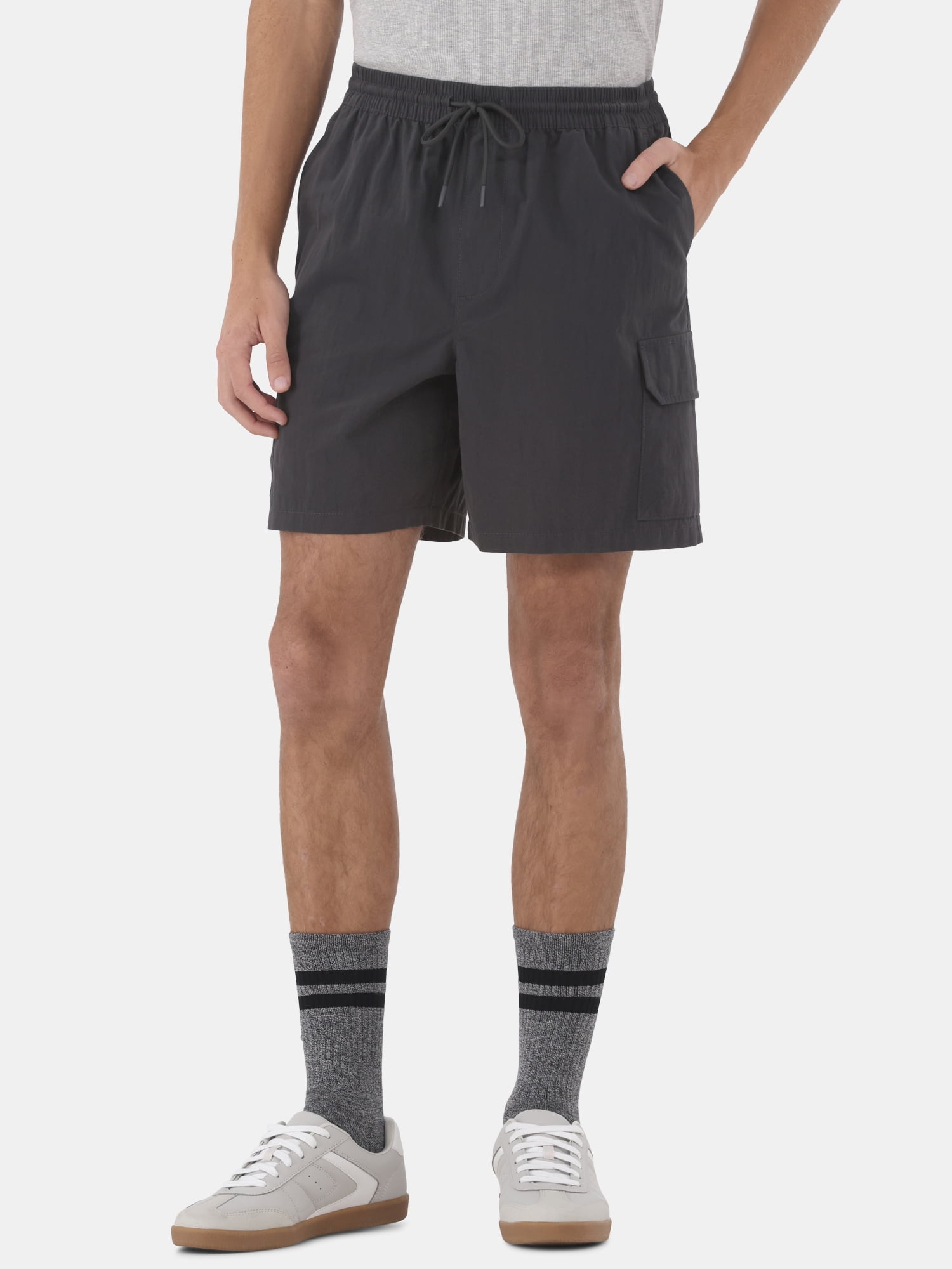 No Boundaries Men's 6" Twill Cargo Shorts, Cotton Nylon, Sizes XS-5XL ...