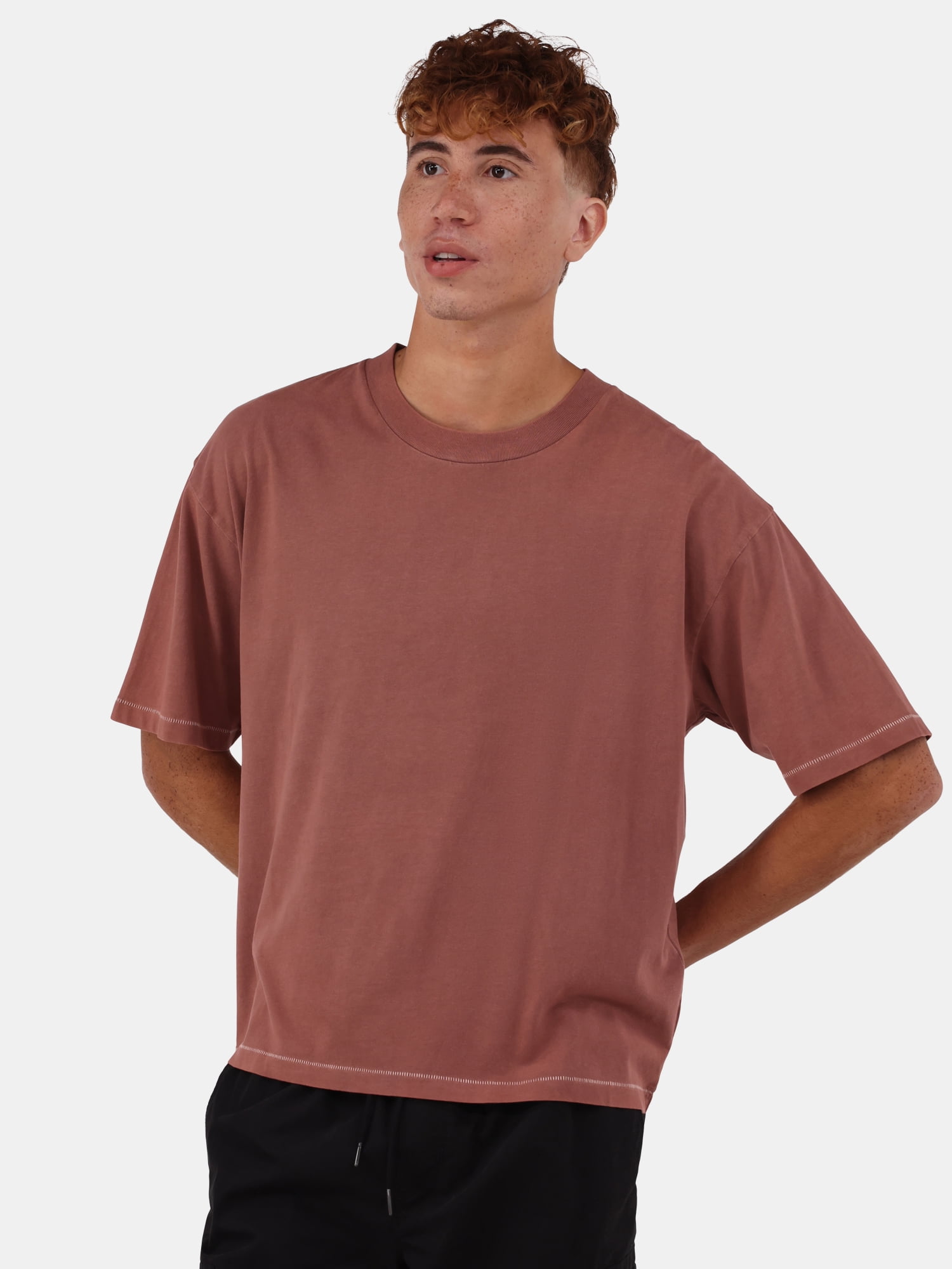 No Boundaries Boxy Cropped Tee, Men's and Big Men's - Walmart.com