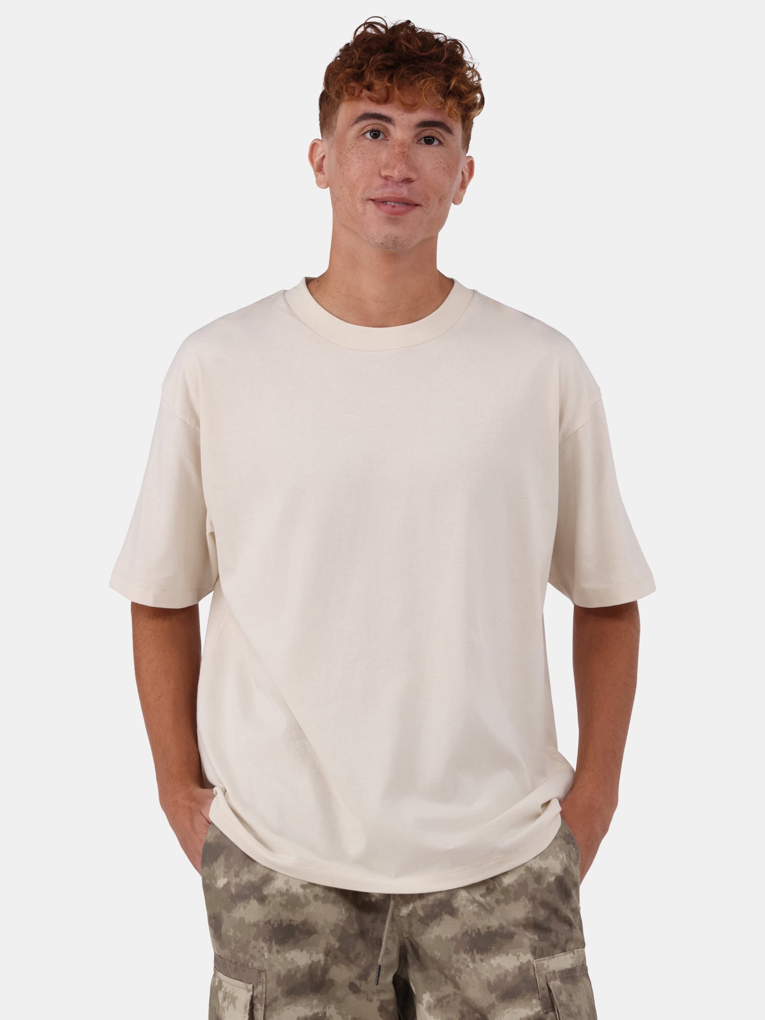 No Boundaries Boxy Cropped Tee, Men's and Big Men's - Walmart.com