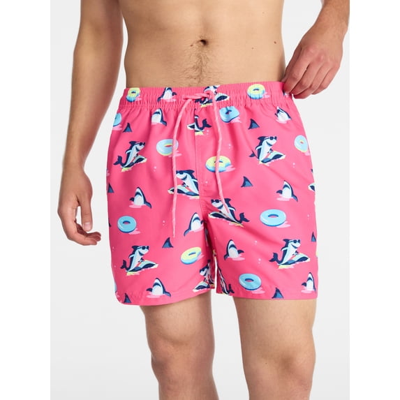 No Boundaries Swim Trunks, 5" Inseam, Men's S-5XL - Walmart.com