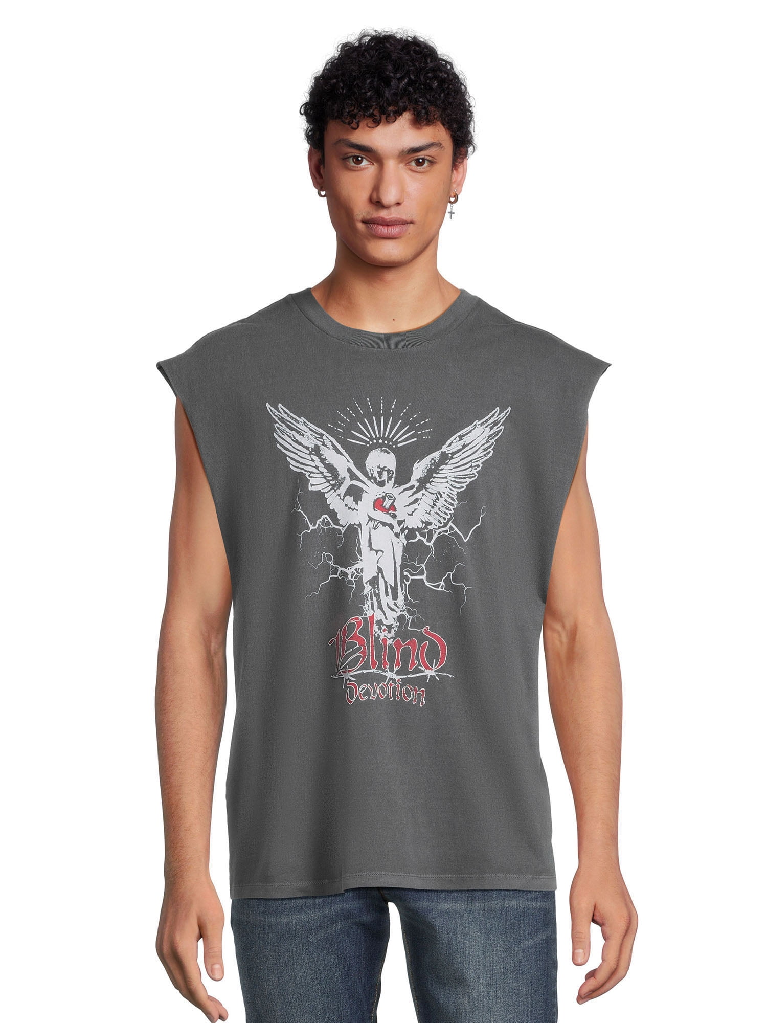 No Boundaries men's Graphic Muscle Tank Top - Walmart.com