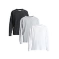 No Boundaries Thermal Tee with Long Sleeves, 3-Pack, Men's & Big Men's ...