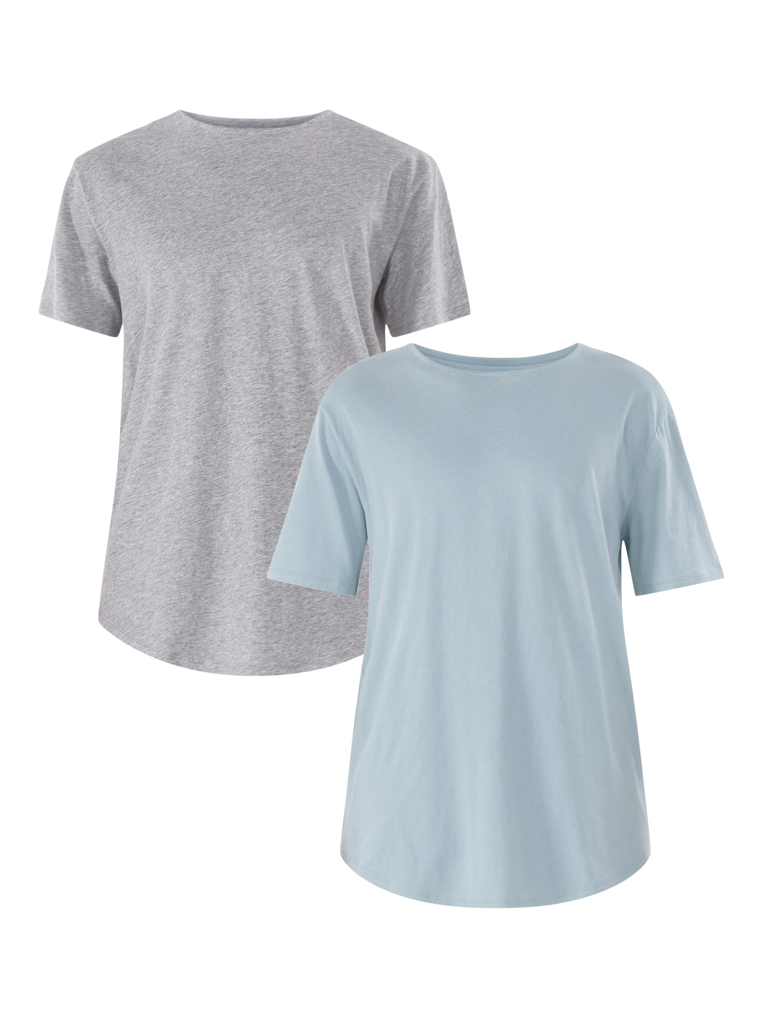 No Boundaries Men's & Big Men's Longline Curved Hem Elongated Tee Shirt ...