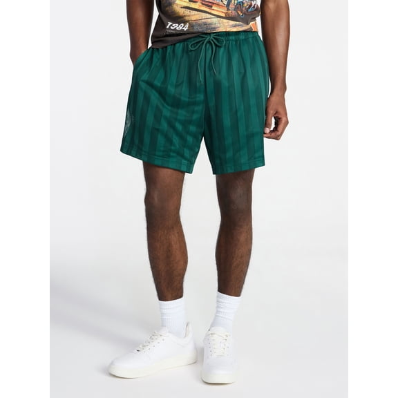 No Boundaries Men's & Big Men's Striped Mesh Shorts, 6.5" Inseam, Sizes ...