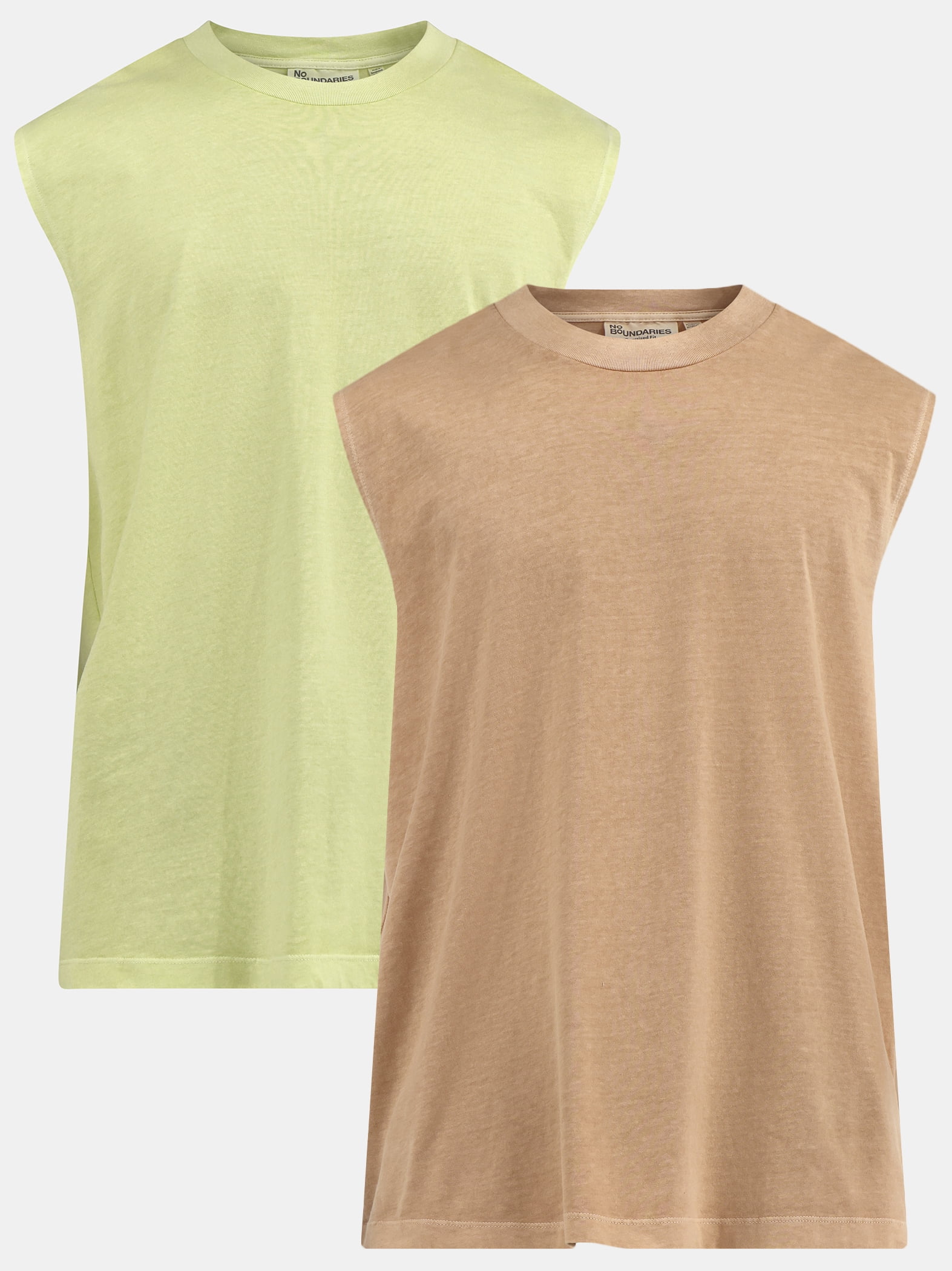 No Boundaries Men's & Big Men's Oversized Sleeveless Muscle Tank Top, 2 ...