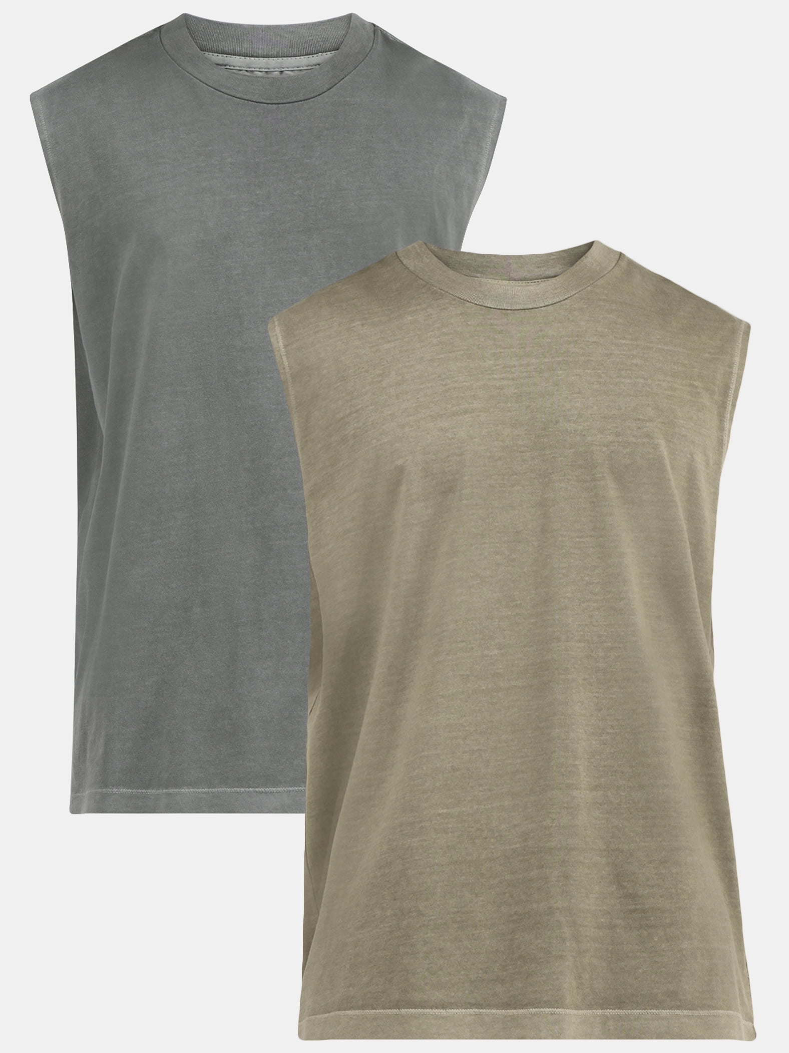 No Boundaries Men's & Big Men's Oversized Sleeveless Muscle Tank Top, 2 ...