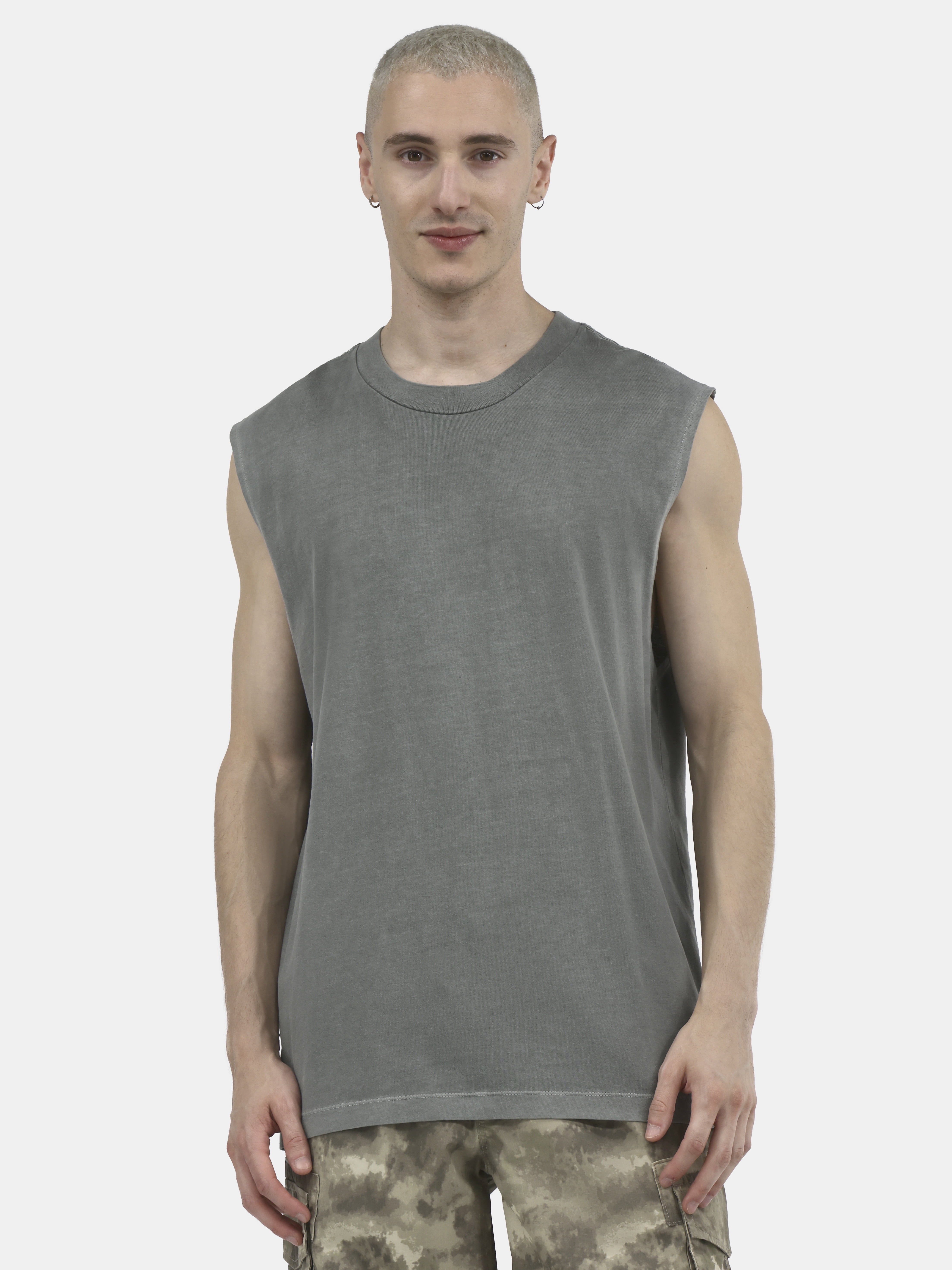 No Boundaries Men's & Big Men's Oversized Sleeveless Muscle Tank Top, 2 ...