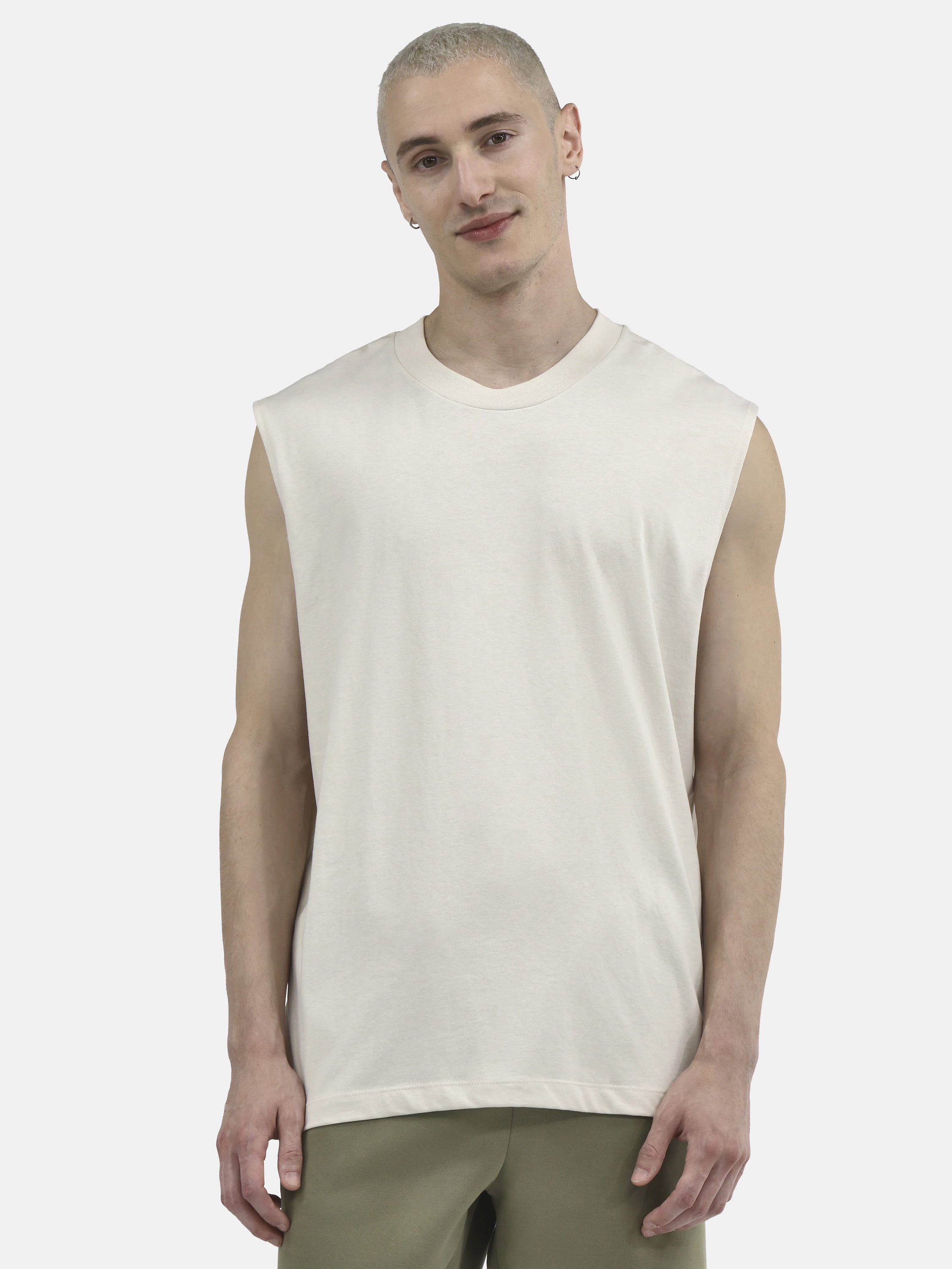 No Boundaries Men's & Big Men's Oversized Sleeveless Muscle Tank Top, 2 ...