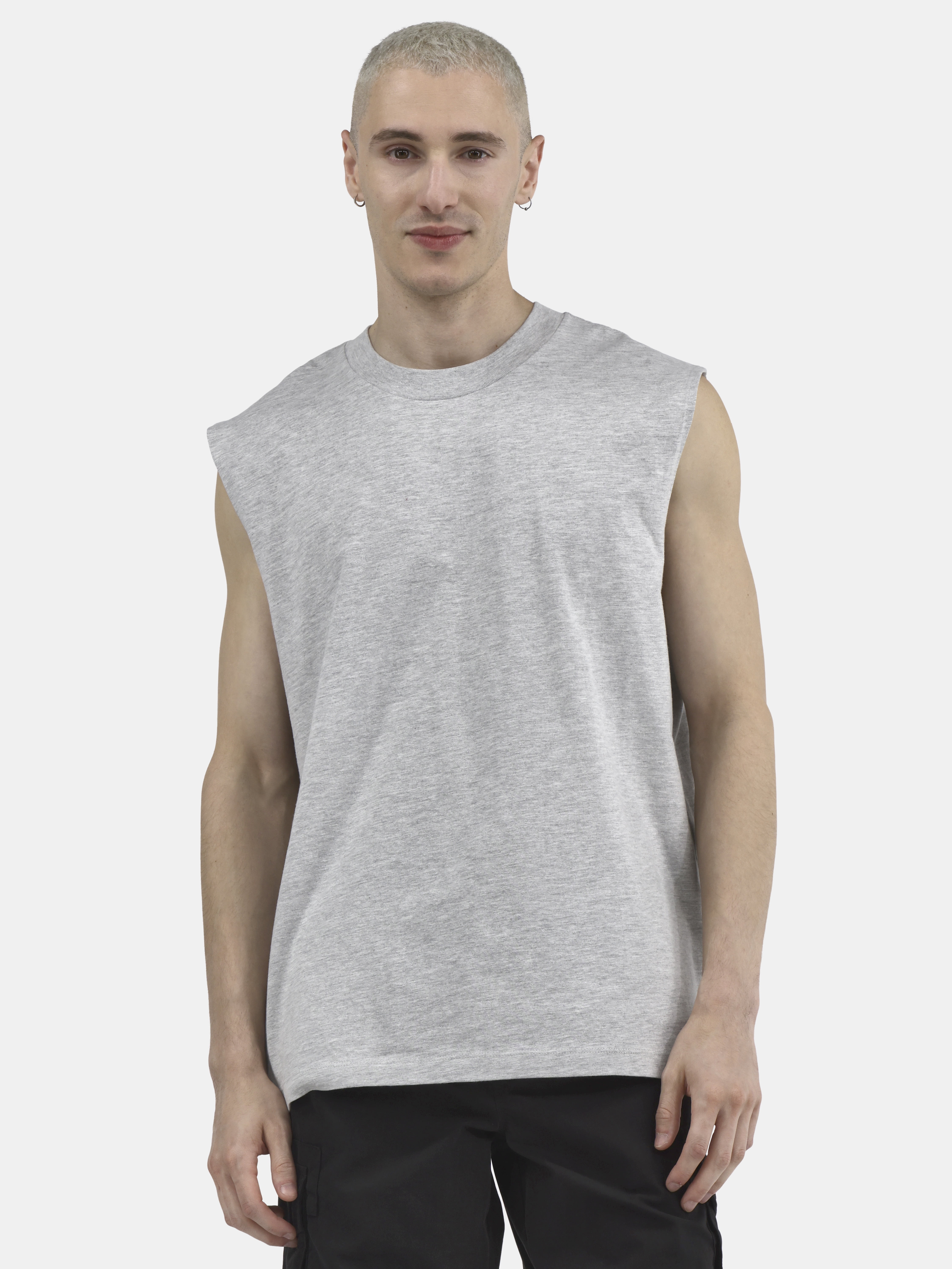 No Boundaries Men's & Big Men's Oversized Sleeveless Muscle Tank Top, 2 ...