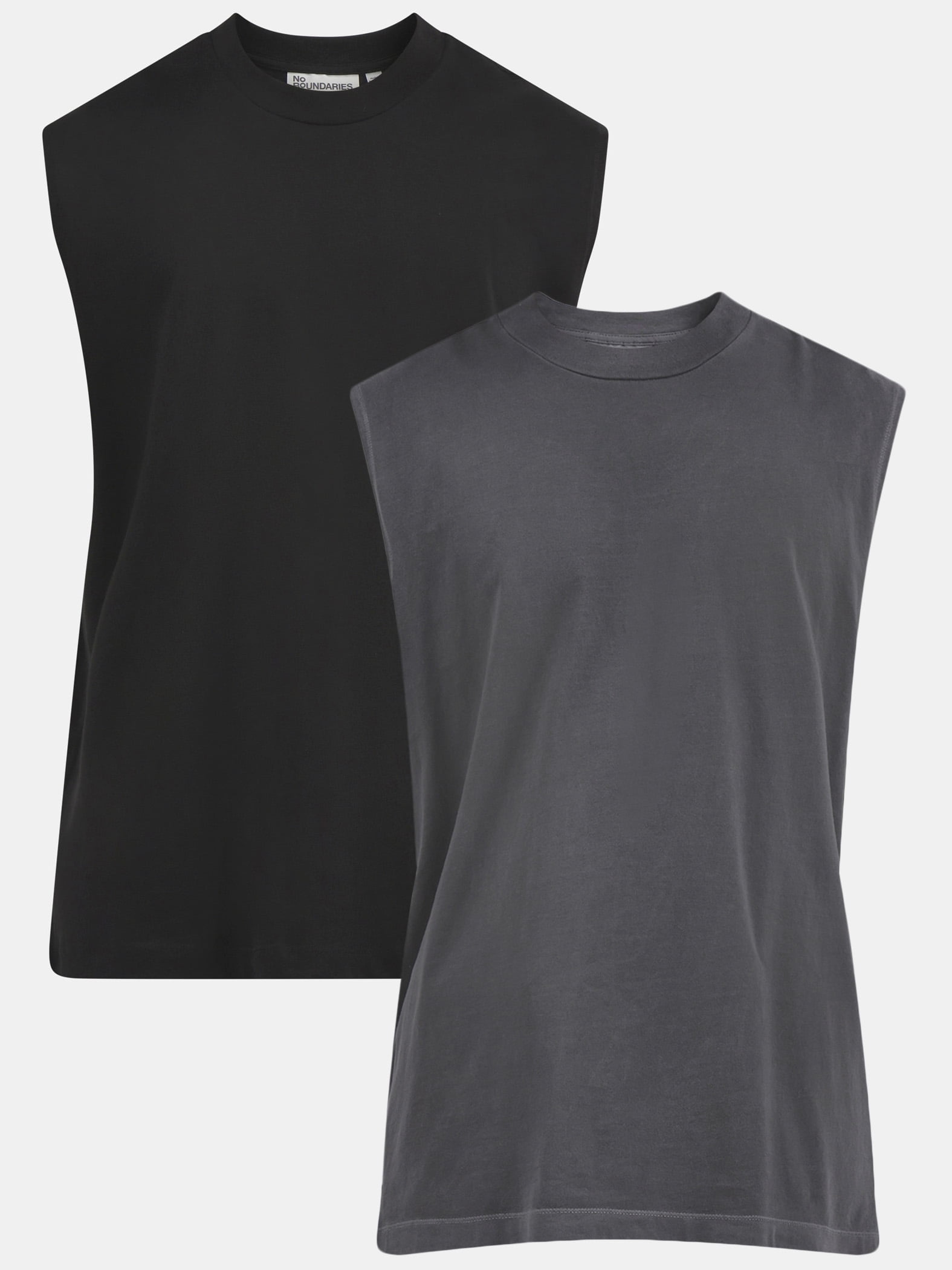 No Boundaries Men's & Big Men's Oversized Sleeveless Muscle Tank Top, 2 ...