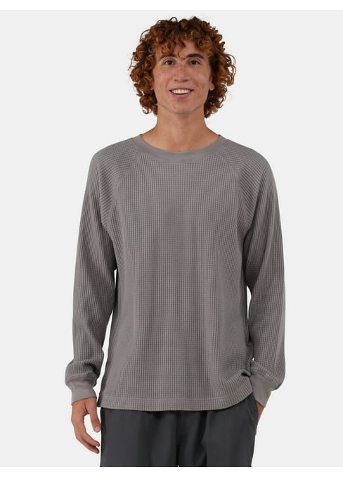 Men's Long Sleeve Crew Neck Baseball Shirt, Casual Dynamic Cotton ...