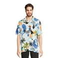 No Boundaries Men's Print Button Up Shirt with Short Sleeves, Sizes XS-3XL - Walmart.com
