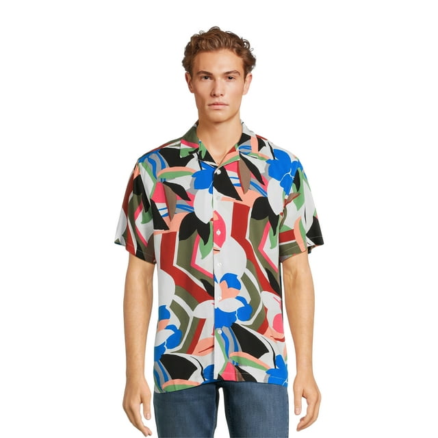 No Boundaries Men's & Big Men's Rayon Shirt, Sizes XS-5XL - Walmart.com