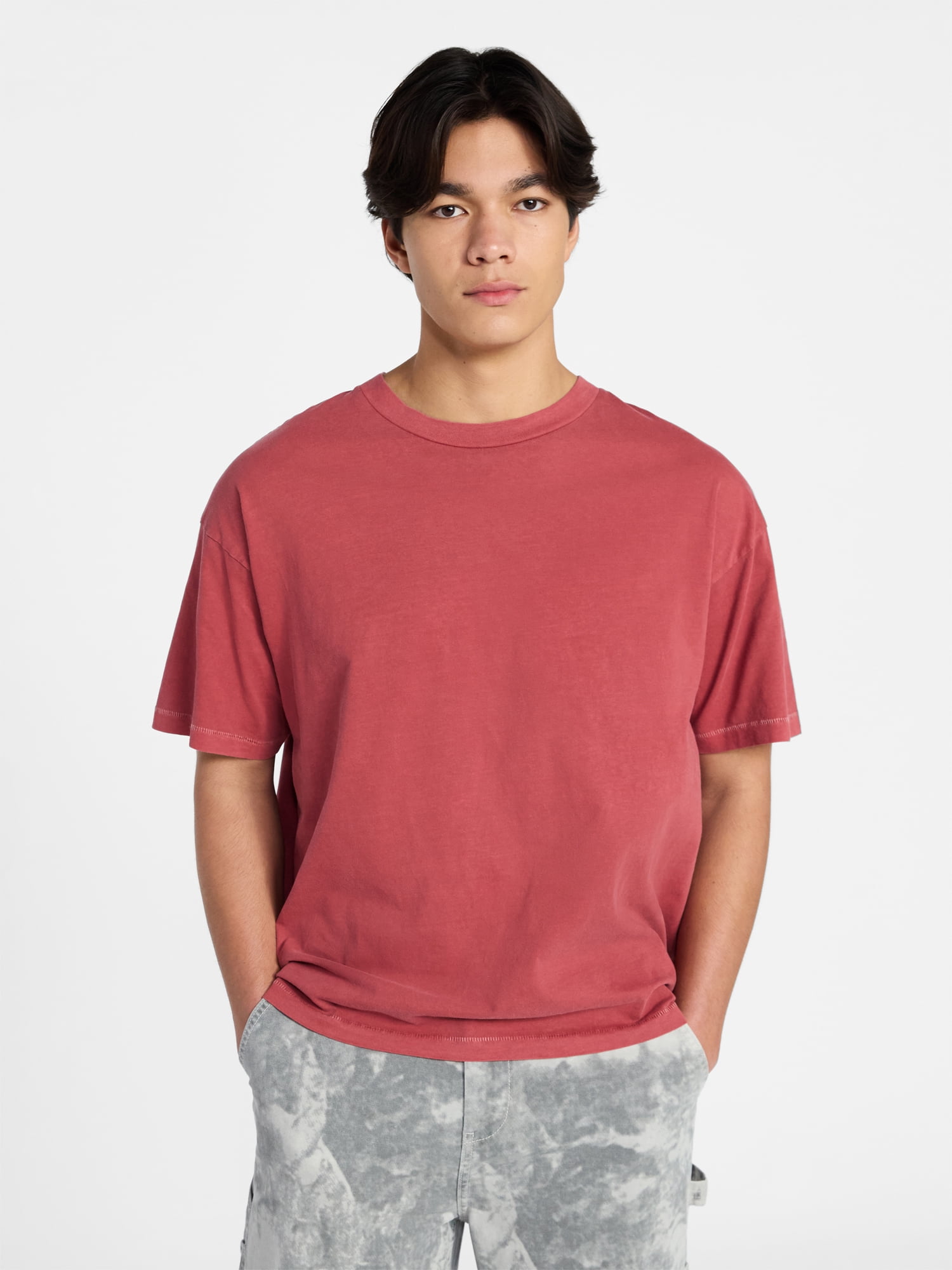 No Boundaries Oversize Tee with Short Sleeves, Men's XS-5XL - Walmart.com