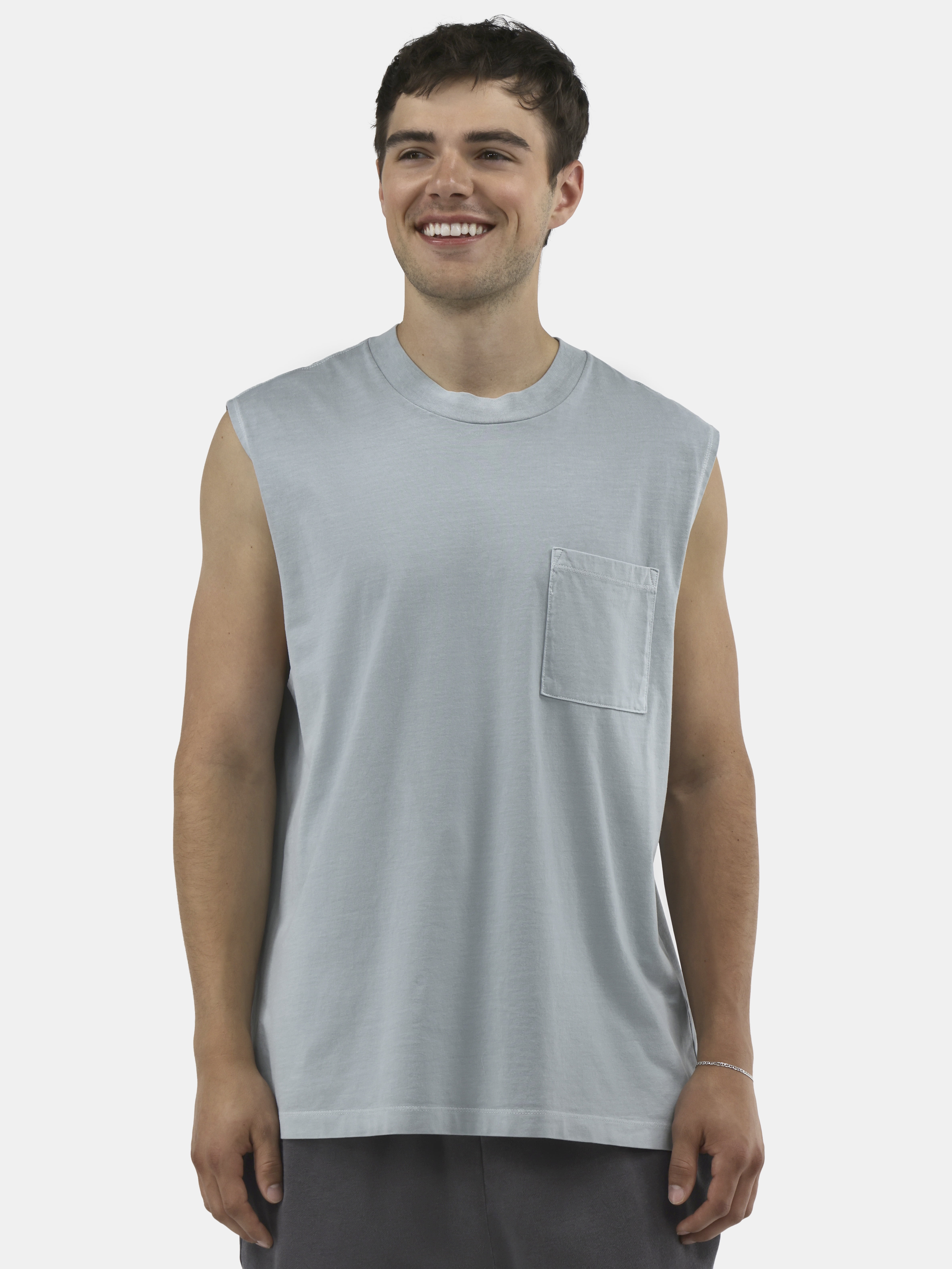 No Boundaries Sleeveless Muscle Tee Tank Top, Men's & Big Men's ...