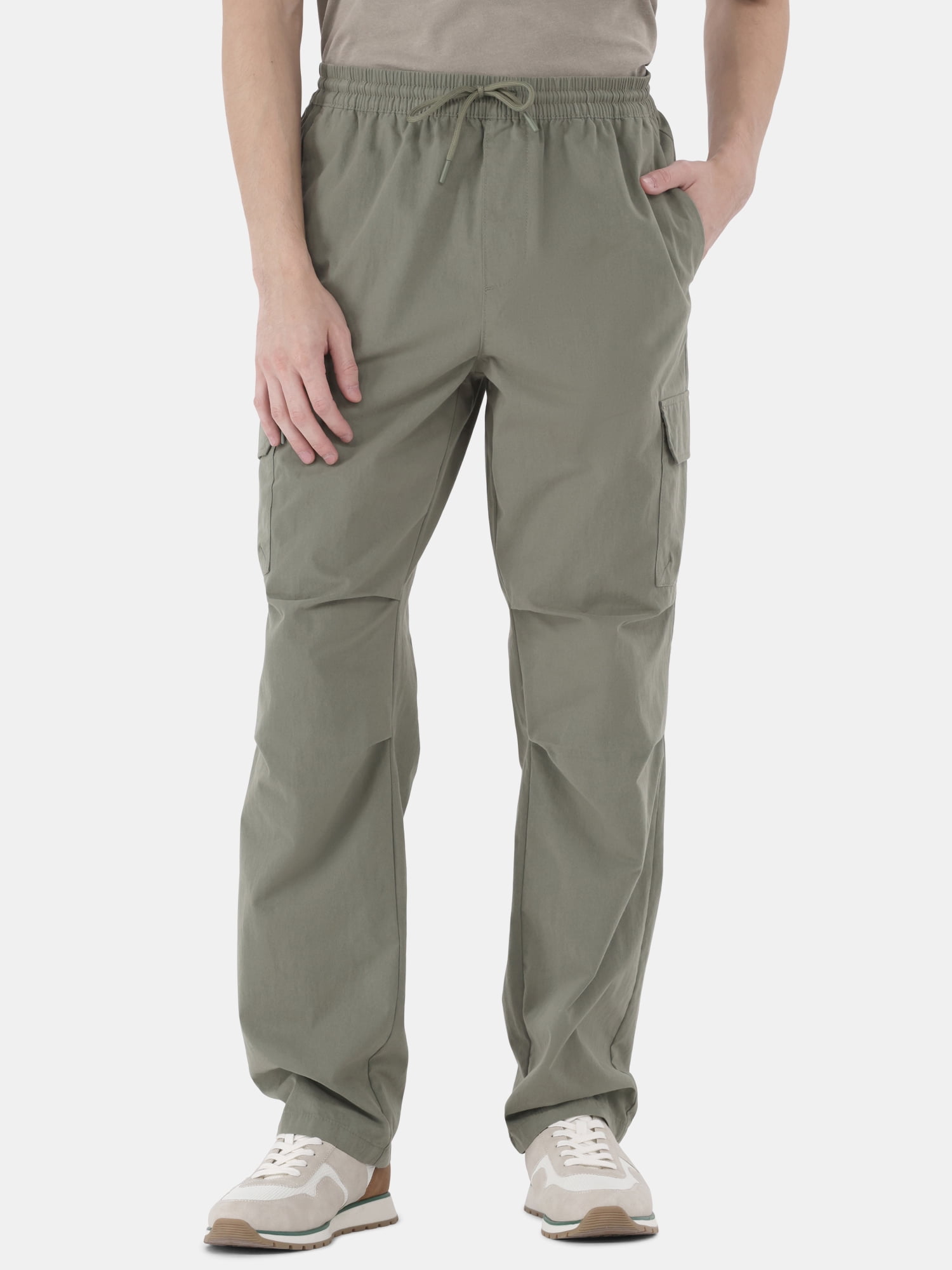 No Boundaries Men's Utility Cargo Pants XS-5XL Cotton/Nylon with Elastic Waist - Walmart.com