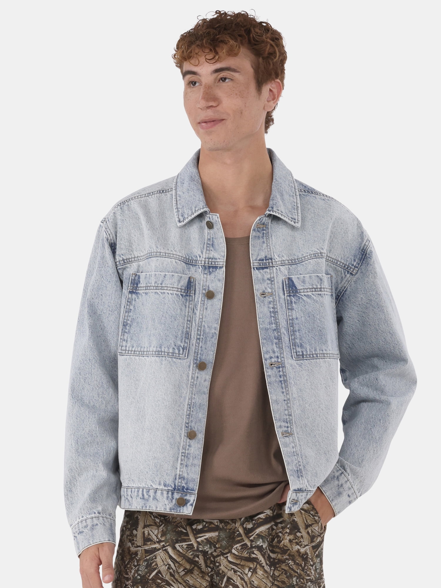 No Boundaries Men's & Big Men's Utility Jacket, Sizes S-3XL - Walmart.com